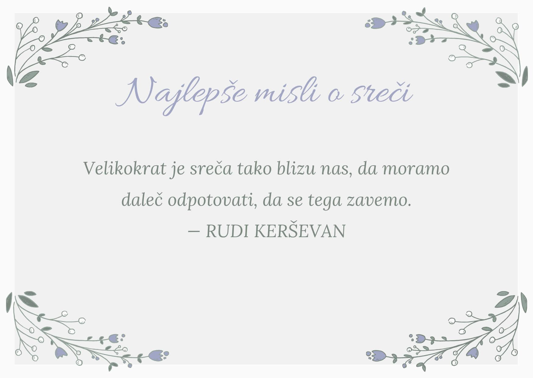 Lepe misli o sreči - Zdravi in uspešni